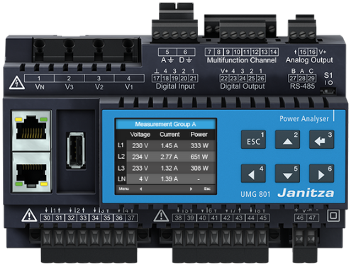 Janitza UMG 801 (fortop) | Modular expandable power analyser - 5231002