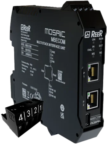 MBECOM | EtherCAT, Ethernet IP, ModBus TCP, PROFINET communication module