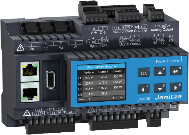 Janitza UMG 801 | Modulair uitbreidbare power analyser - 5231003